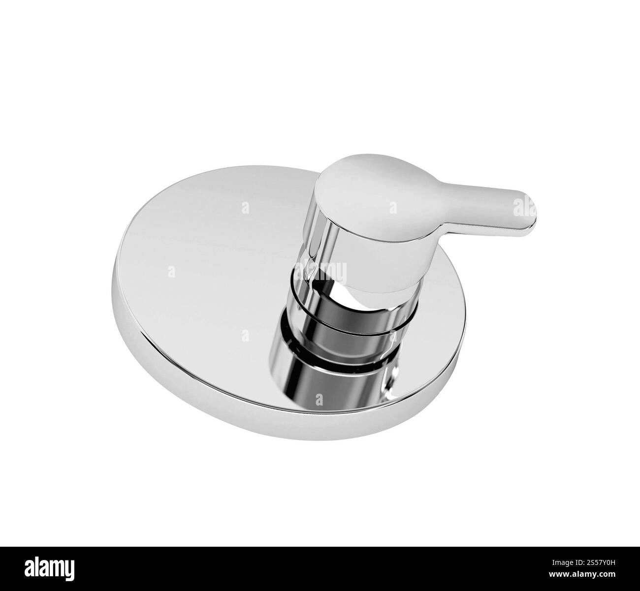 Shiny Shower Water Switcher Isolated on White Background Stock Photo ...