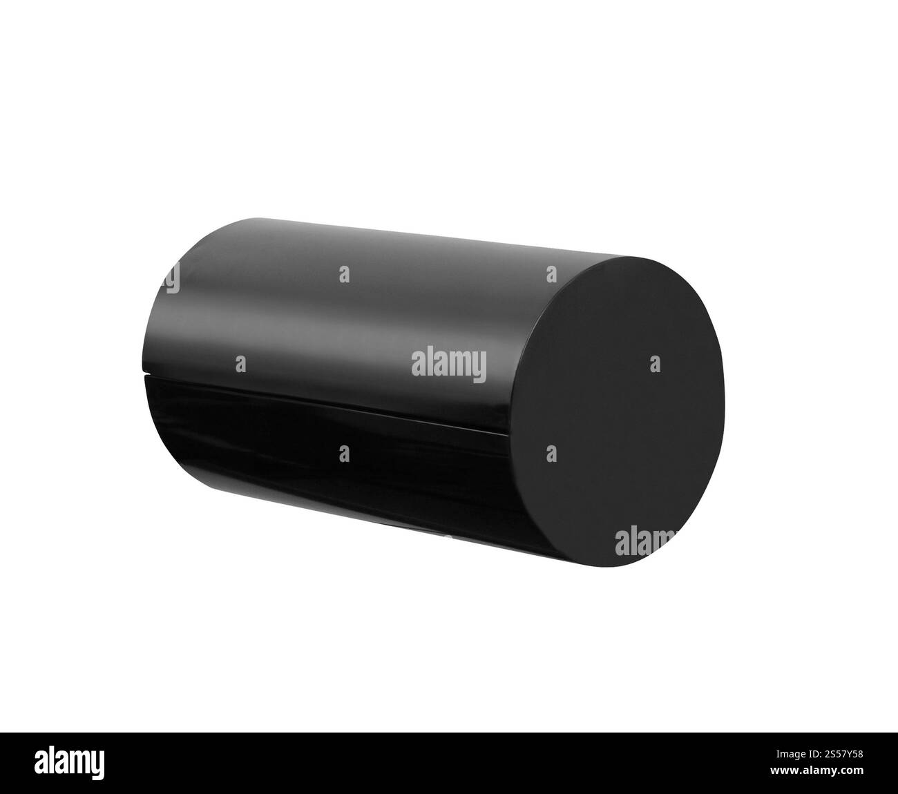 White metal barrel isolated on white Stock Photo - Alamy