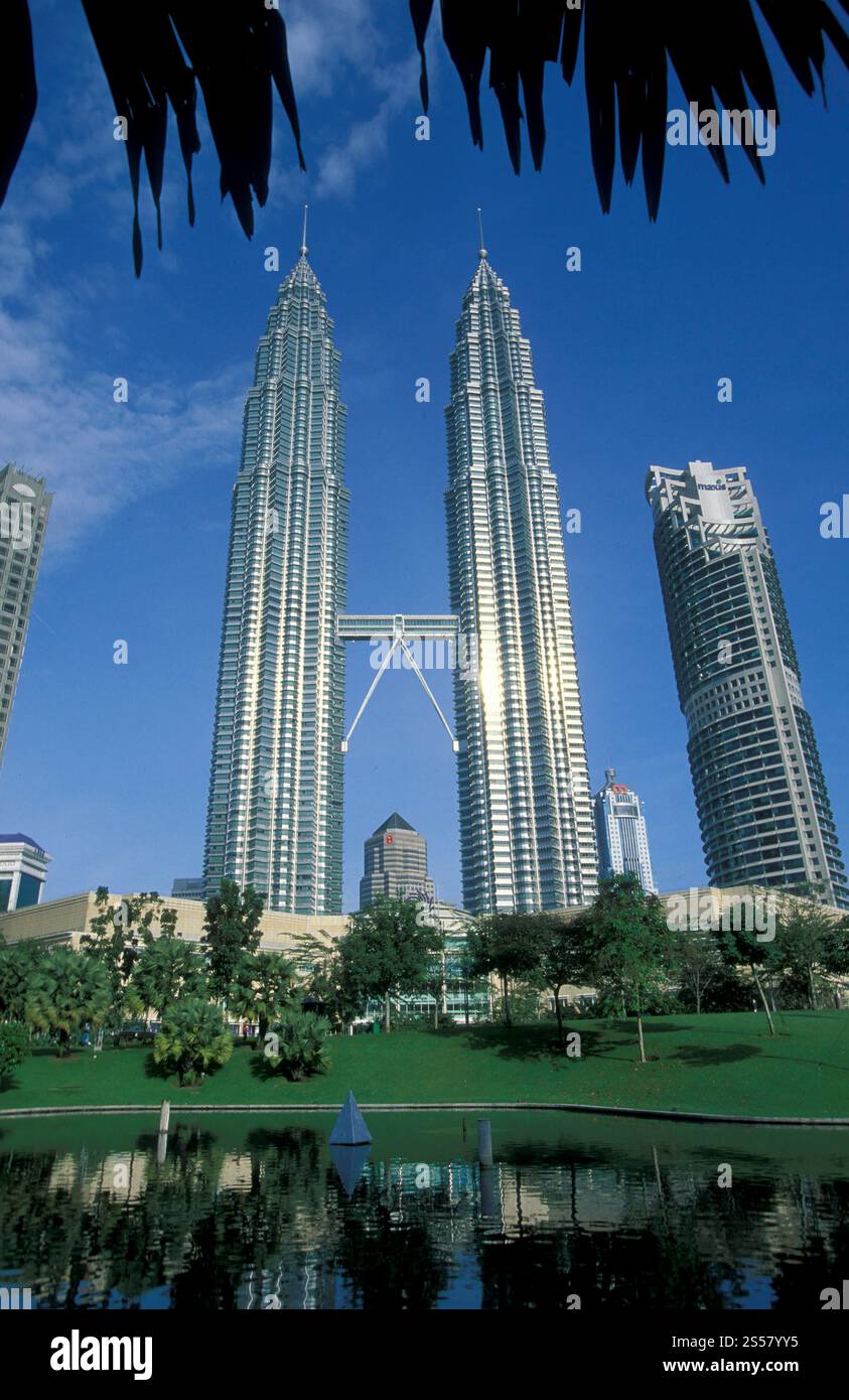 the architecture of the Petronas Twin Towers in the city of Kuala Lumpur in Malaysia. Malaysia ...