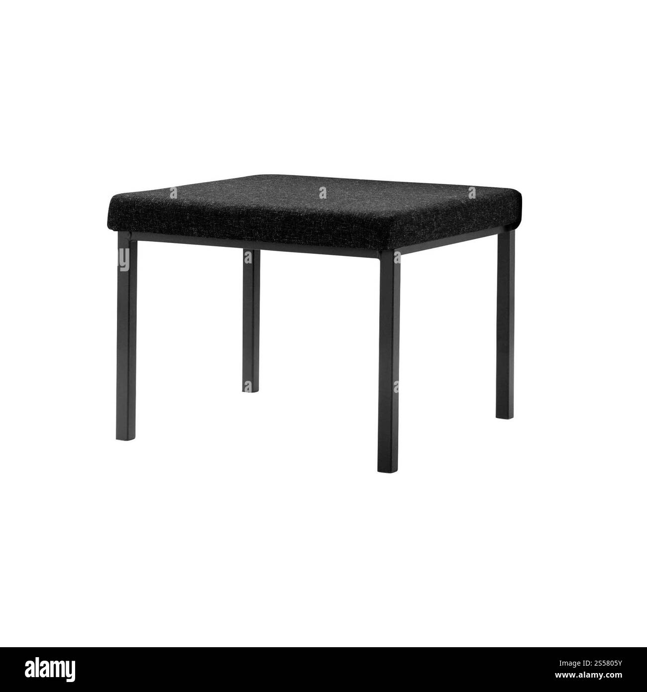 padded stool, isolated on a white background. padded stool, isolated ...