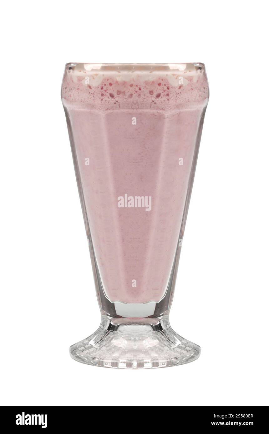 Pink milk shake isolated on white. Pink milk shake isolated Stock Photo ...