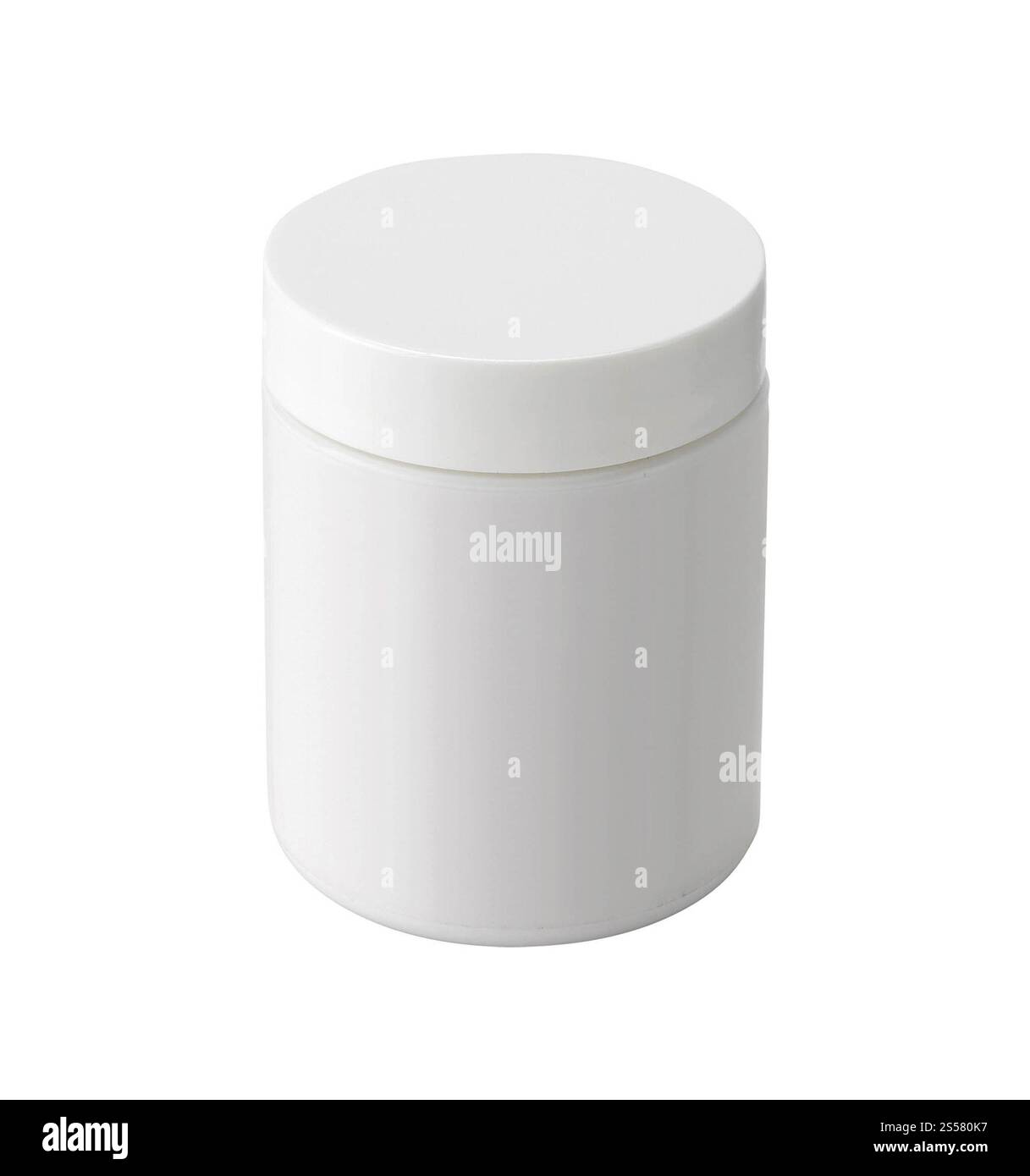 White medical container on white background. White medical container ...