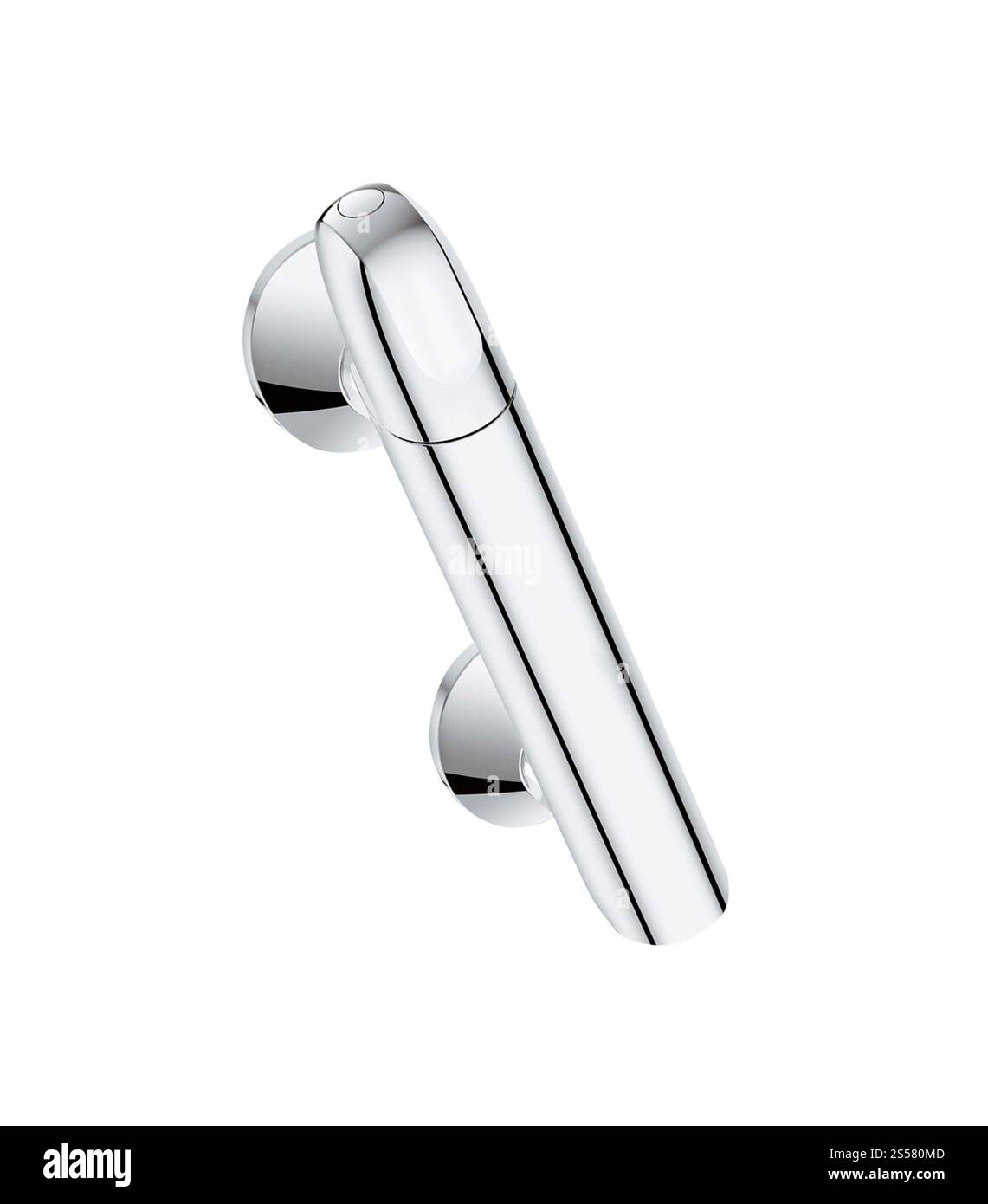 Shiny Shower Water Chrome Faucet Isolated Stock Photo - Alamy