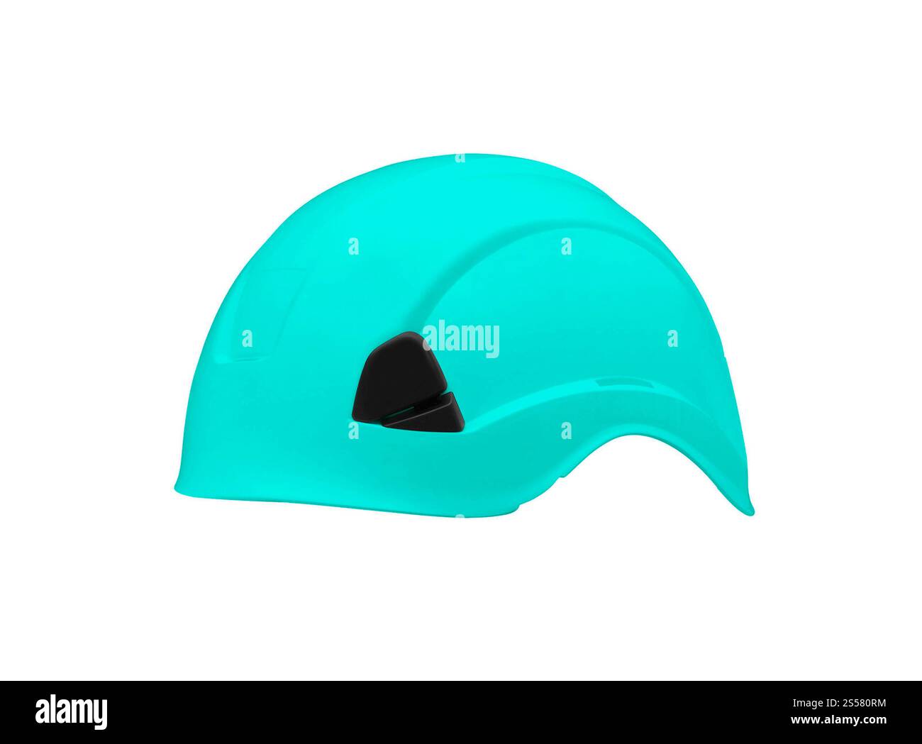 Blue safety helmet on white background Stock Photo - Alamy