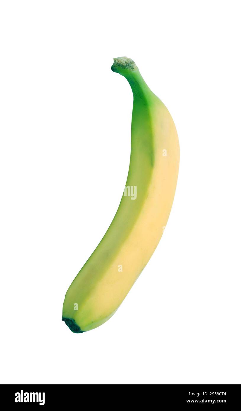 Single banana isolated on white background Stock Photo - Alamy