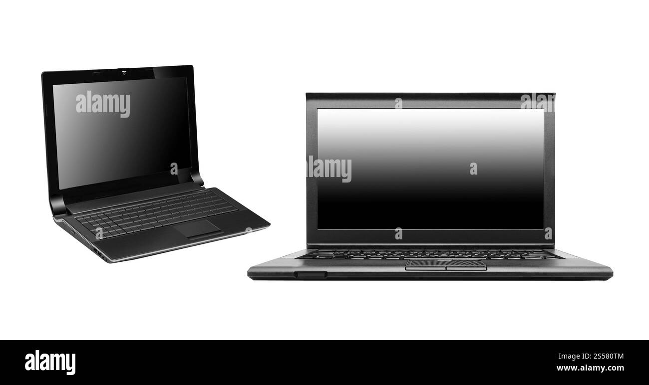 White laptops hi-res stock photography and images - Alamy