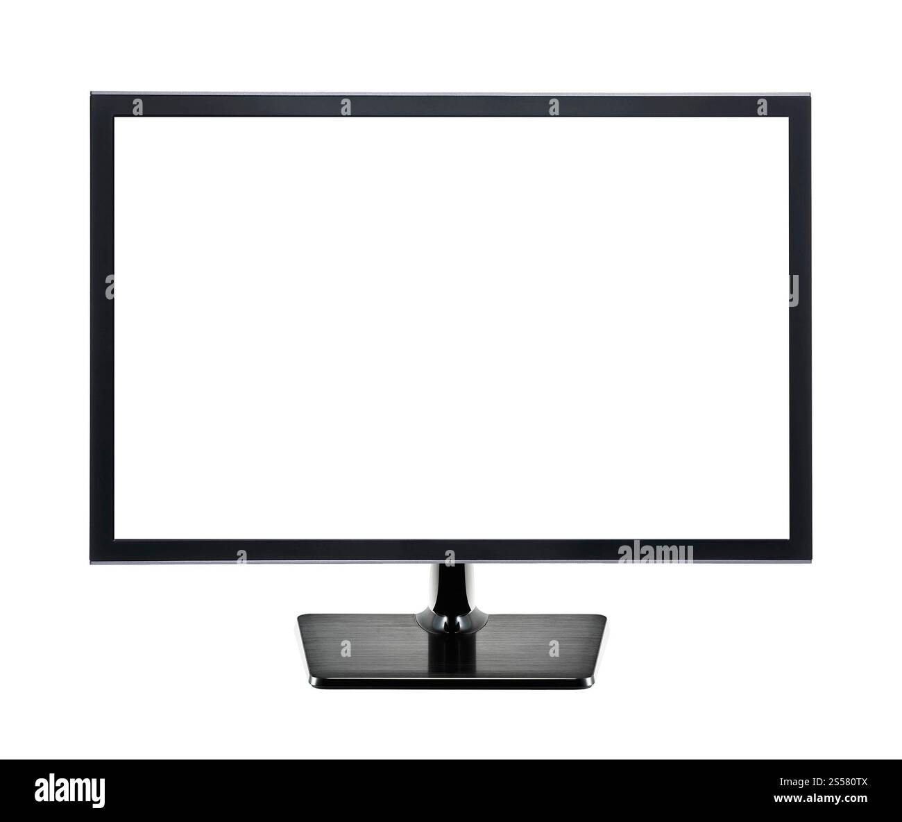 TV flat screen isolated on white Stock Photo - Alamy