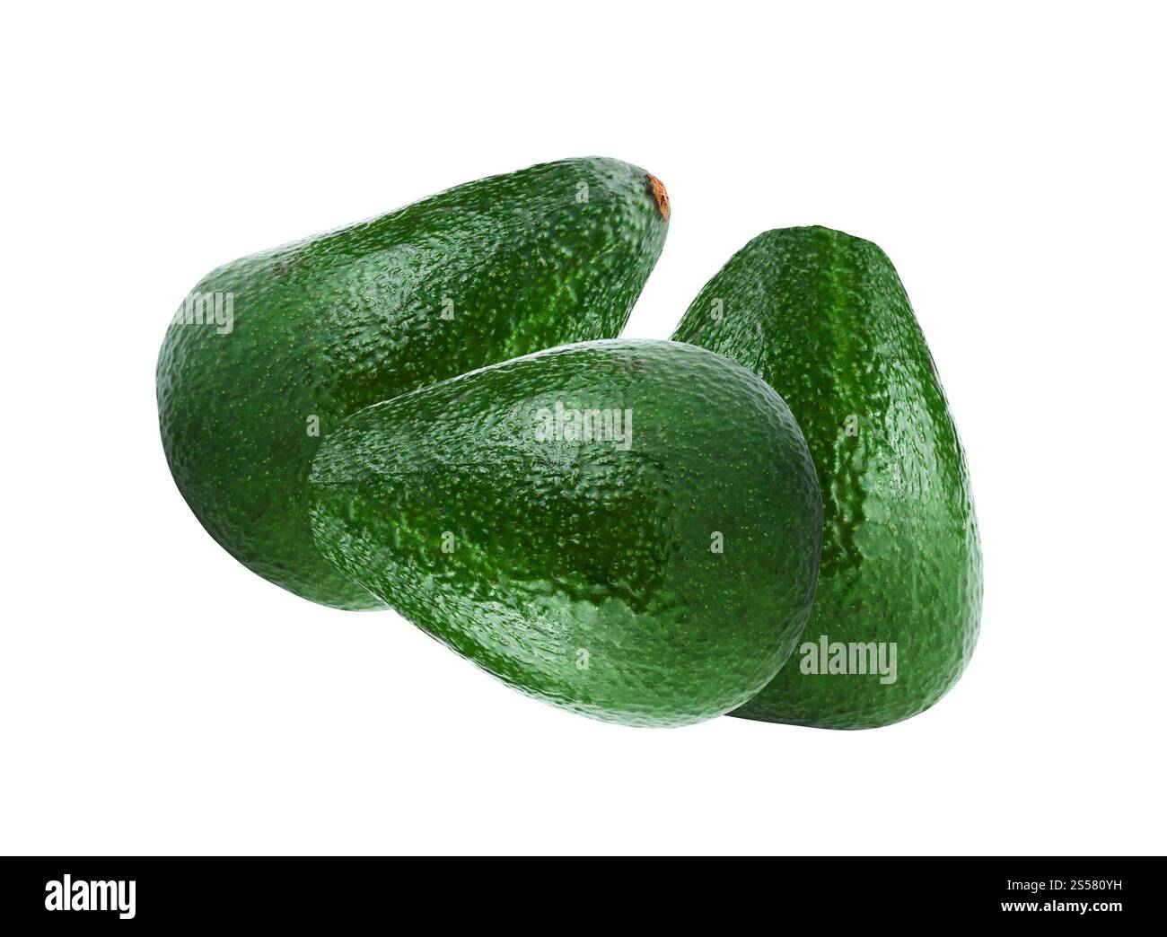 Whole avocados isolated on white background Stock Photo - Alamy