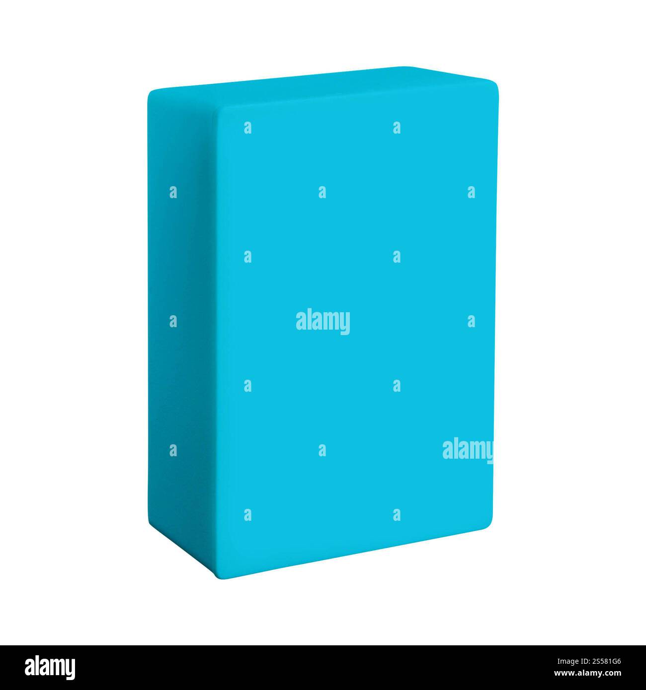 Blue box isolated on white background Stock Photo - Alamy