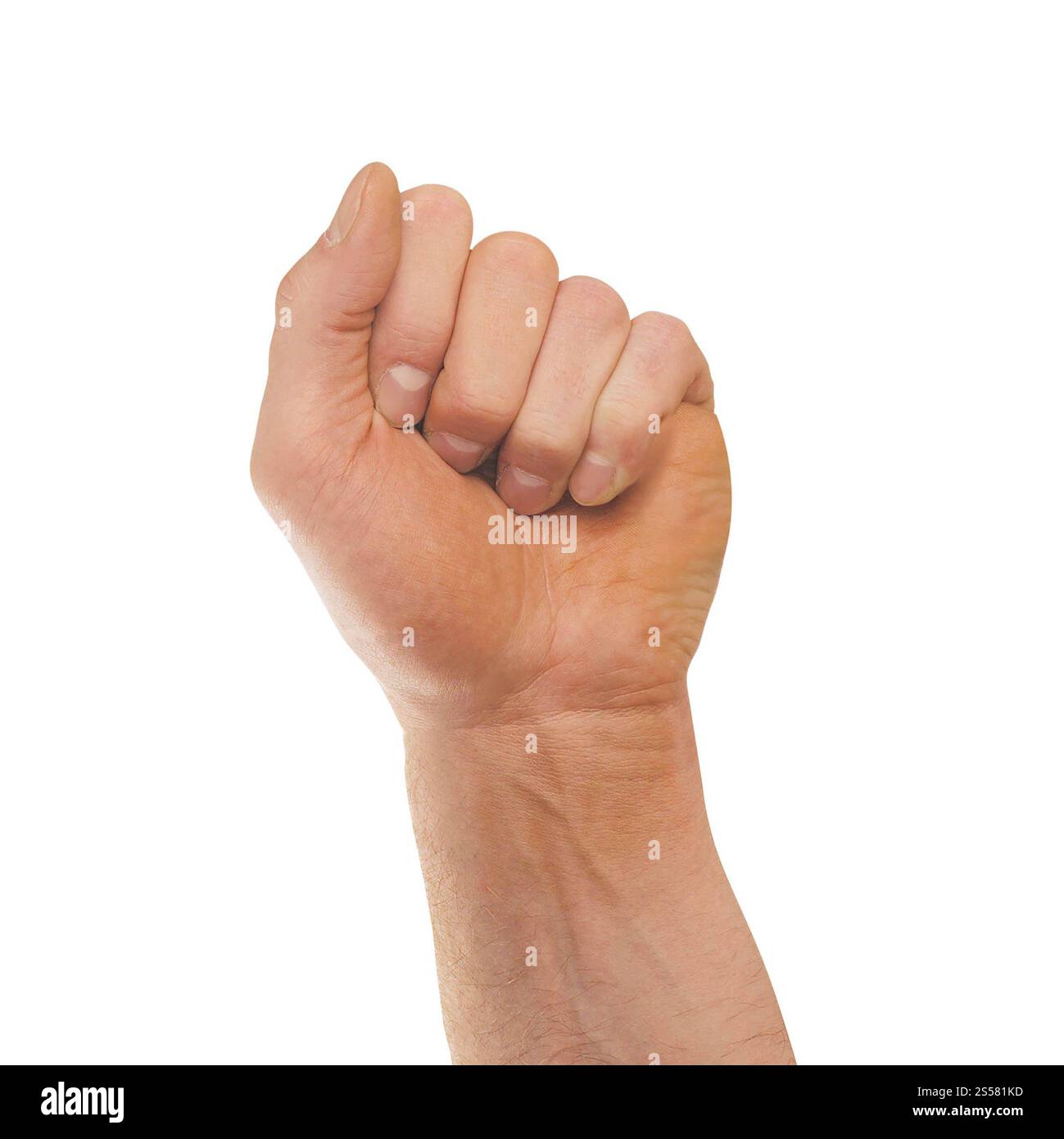 Male clenched fist isolated on white background. Male clenched fist ...