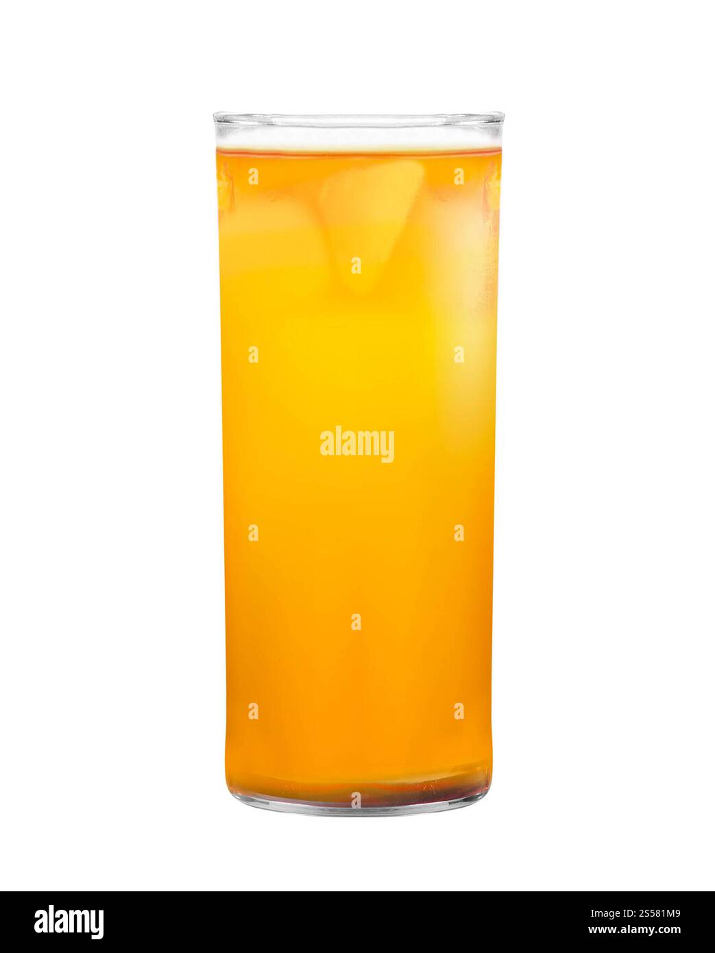 Orange vodka in rocks glass isolated on white background. Orange vodka ...