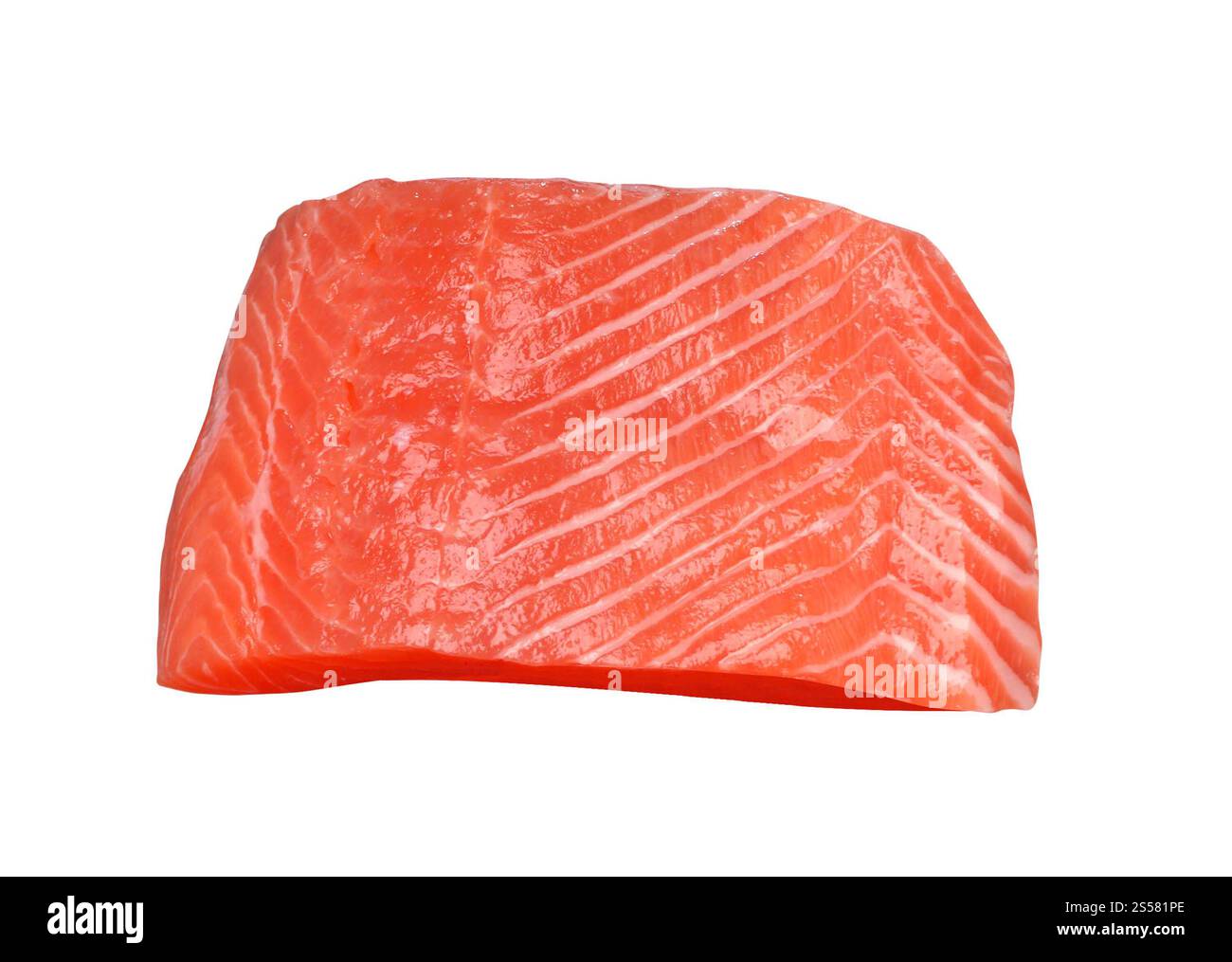 fresh salmon fillet on white background. fresh salmon fillet Stock ...