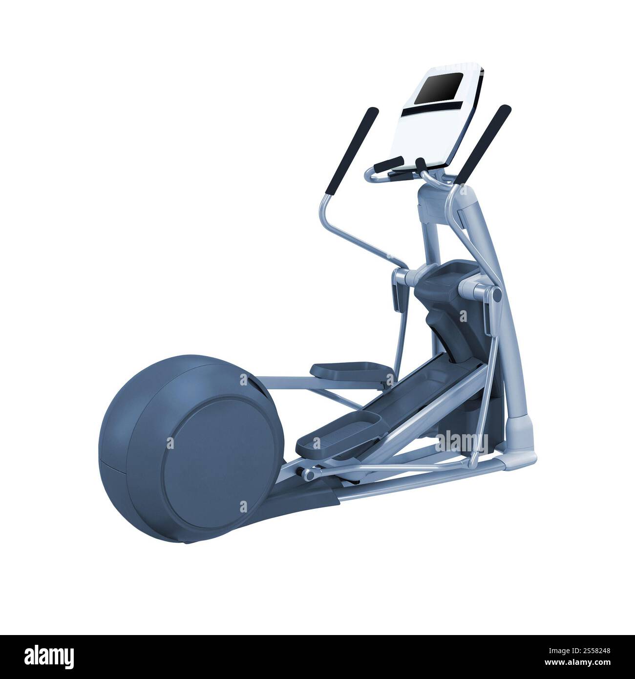 Elliptical gym machine isolated on white background. Elliptical gym ...