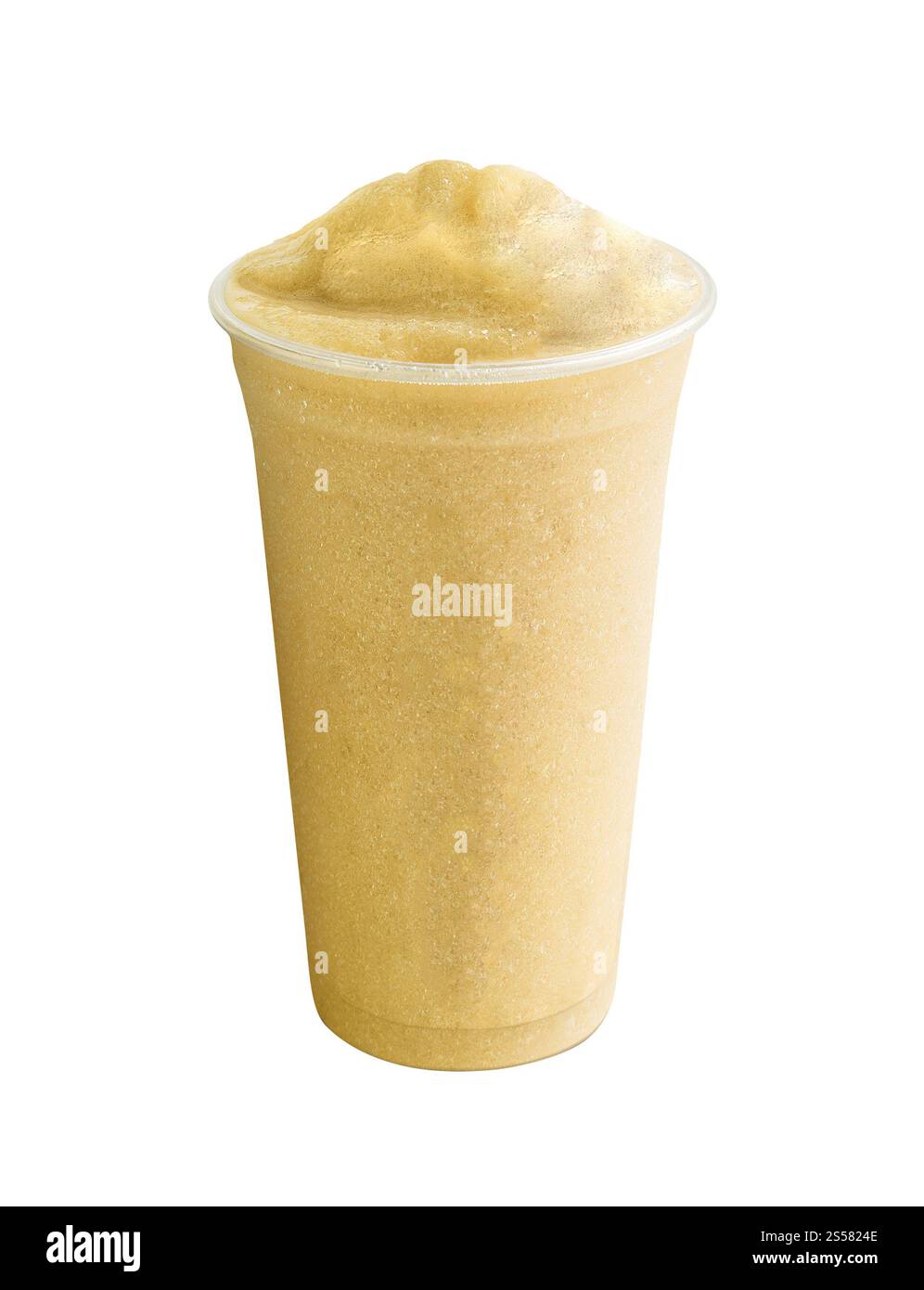 fruit flavored frozen cocktail isolated on white background. fruit ...