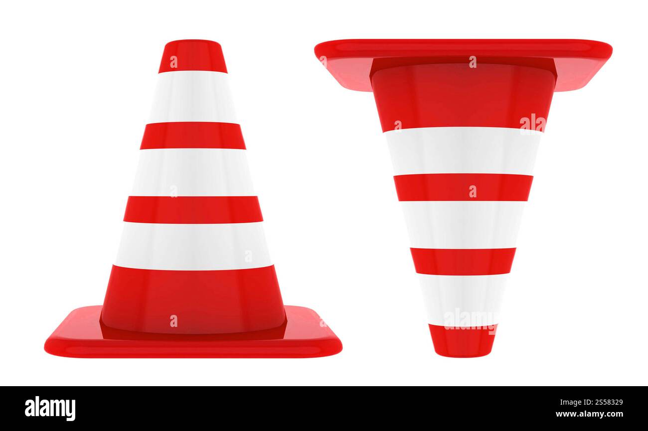 Cones isolated on white background. Cones isolated Stock Photo - Alamy