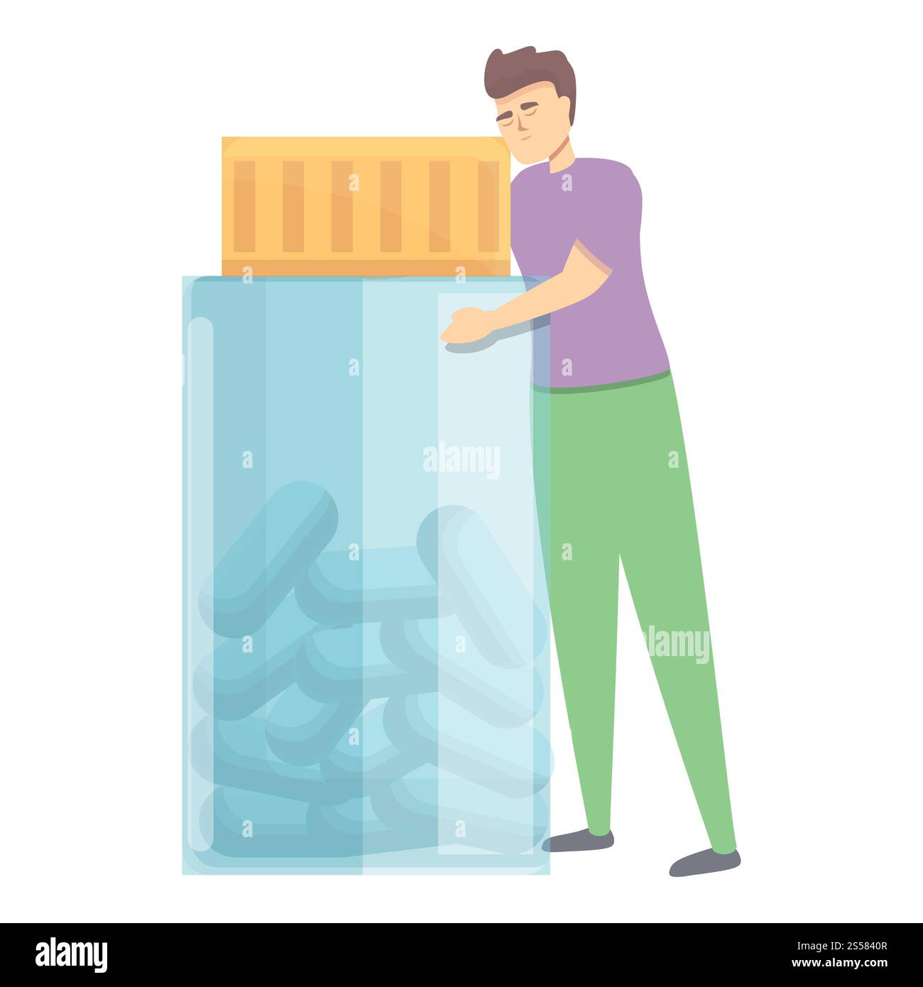 Antidepressant addiction icon cartoon vector. Mental health. Anxiety ...