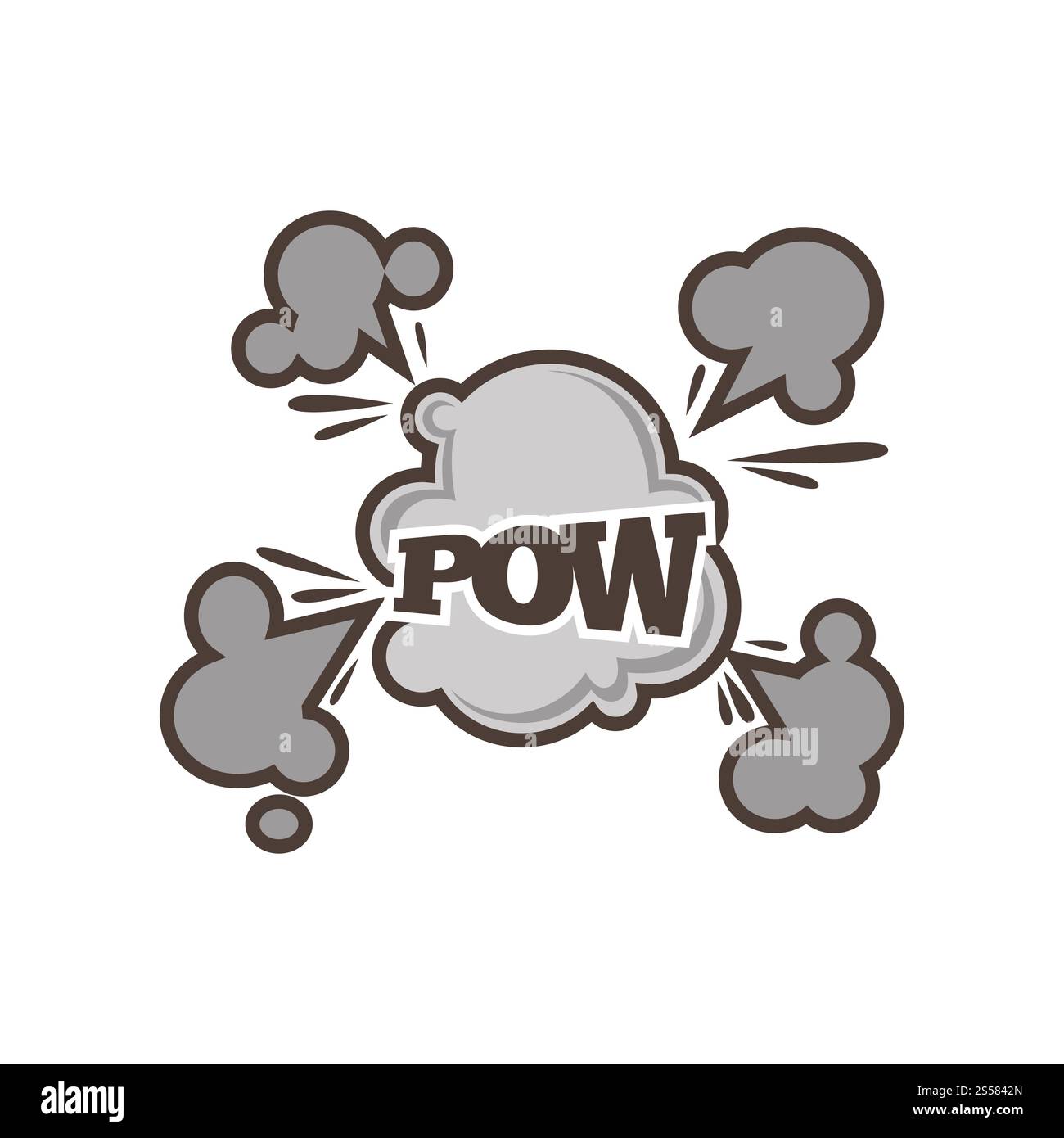 Big boom with powerful sparkle and dust clouds isolated vector ...