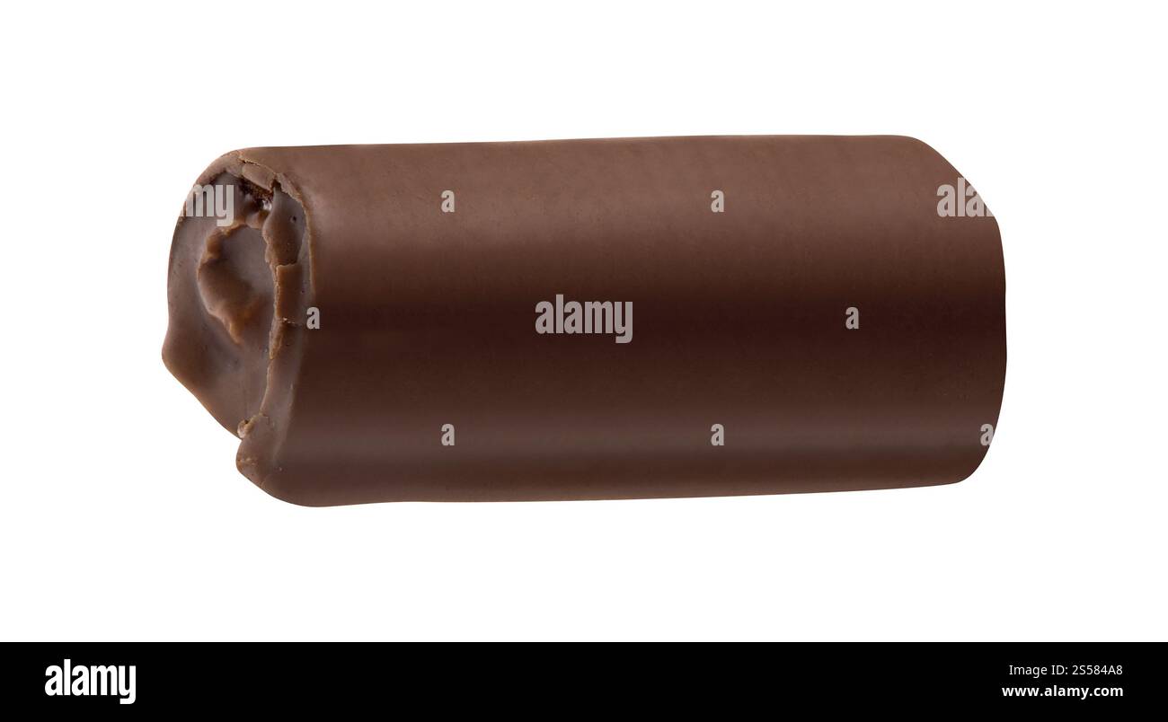 Chocolate curd cake isolated on white Stock Photo - Alamy