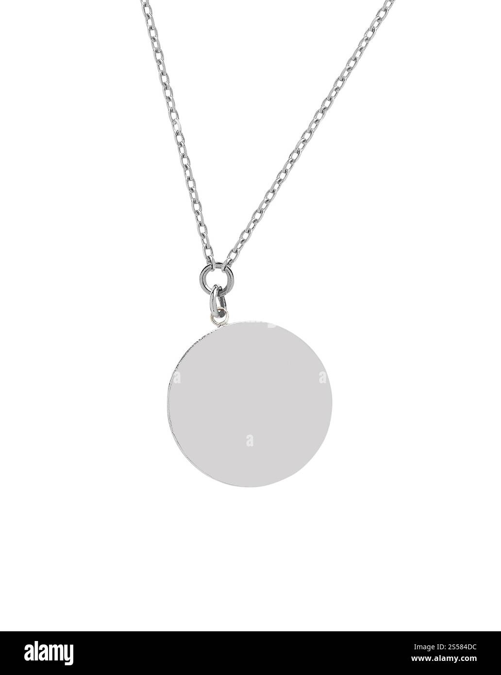 Big round silver medallion Stock Photo - Alamy