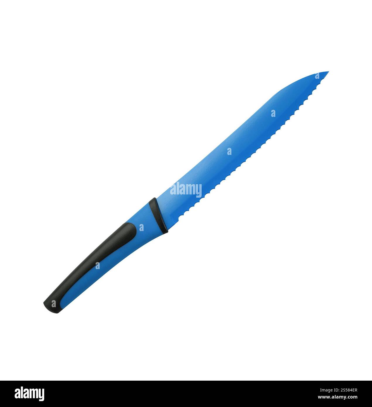blue ceramic knife isolated on white Stock Photo - Alamy