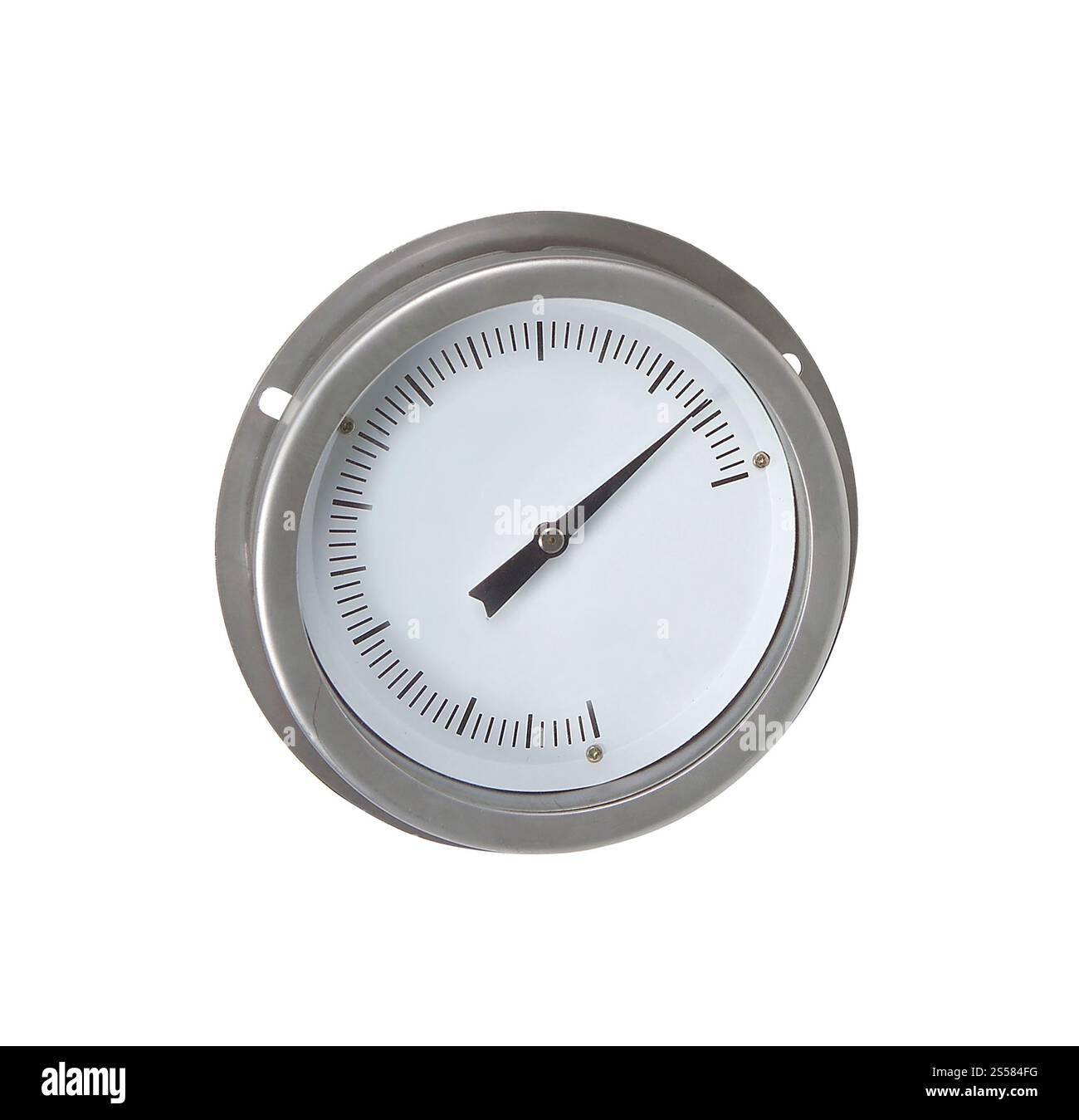 Metal analogue barometer isolated Stock Photo - Alamy