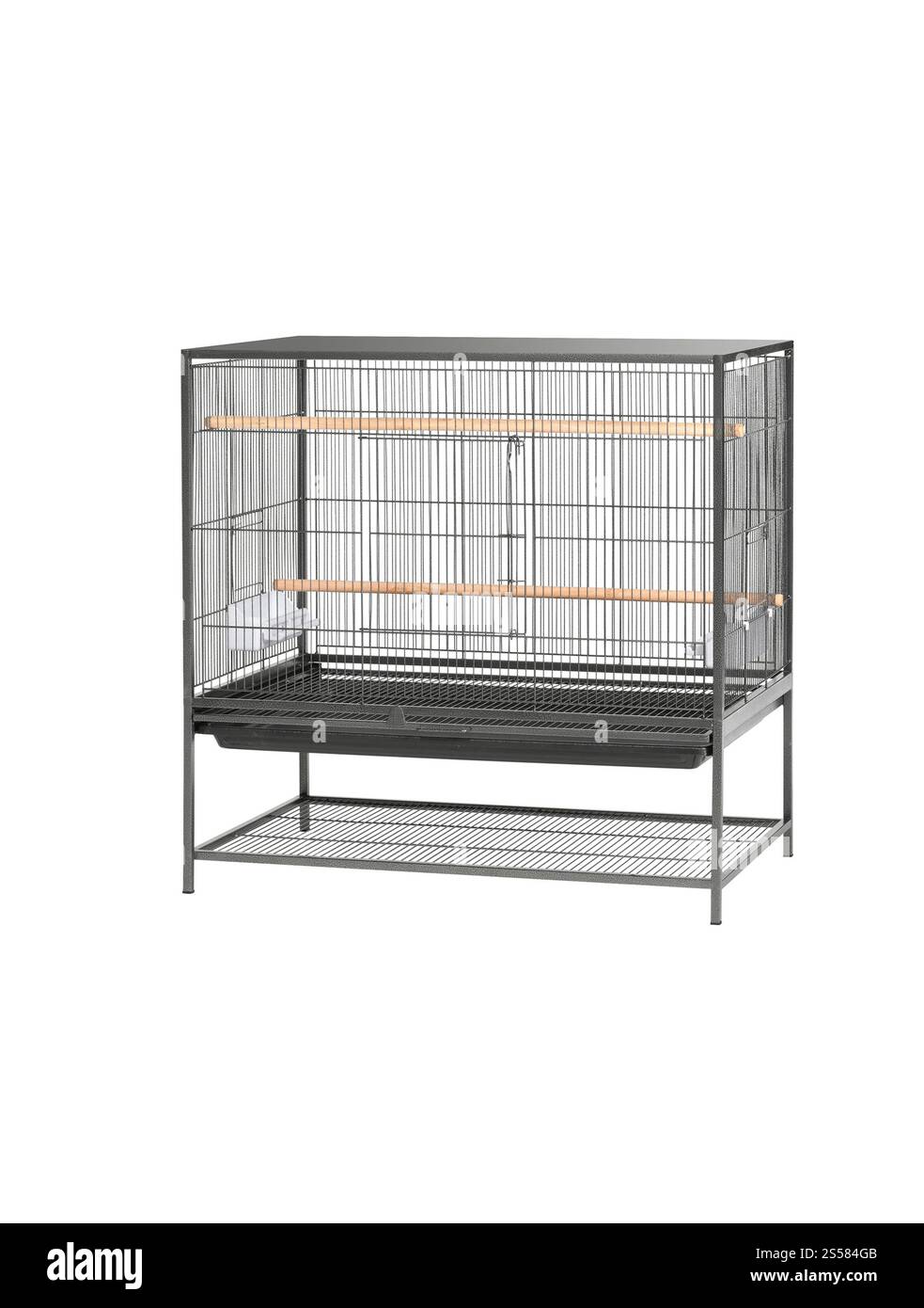 Empty bird cage isolated on Cut Out Stock Images & Pictures - Alamy