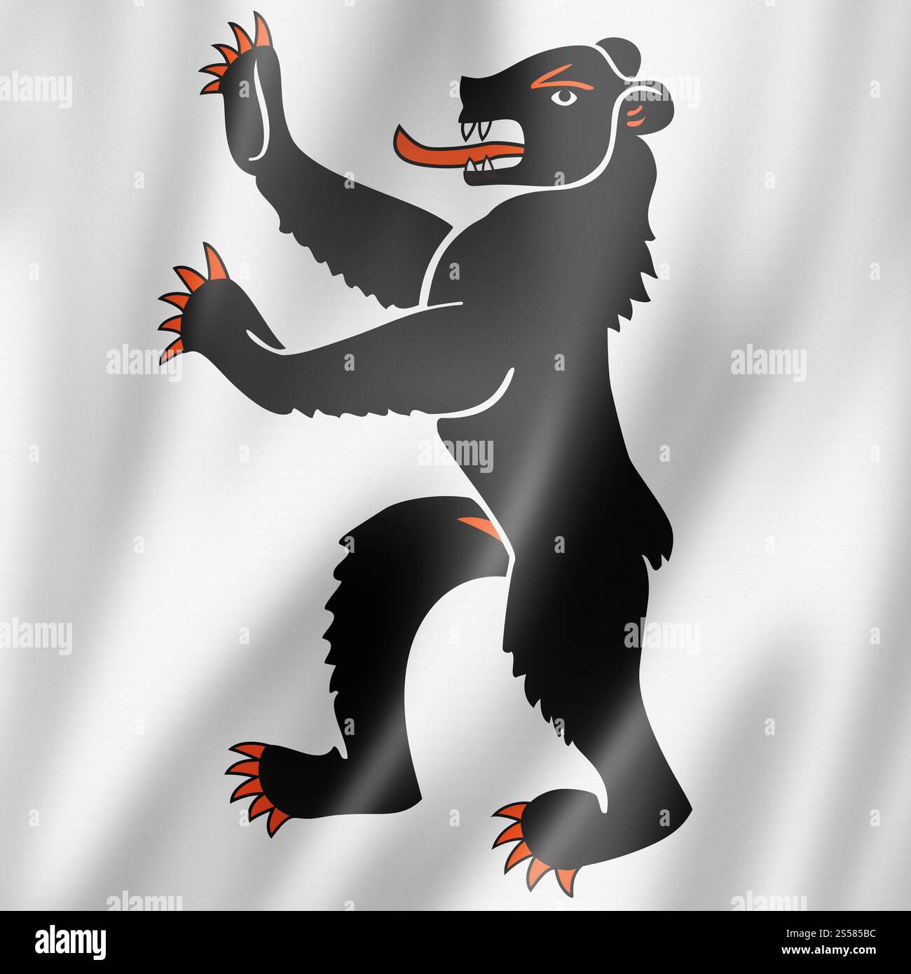 Appenzell Innerrhoden canton - State - flag, Switzerland waving banner ...