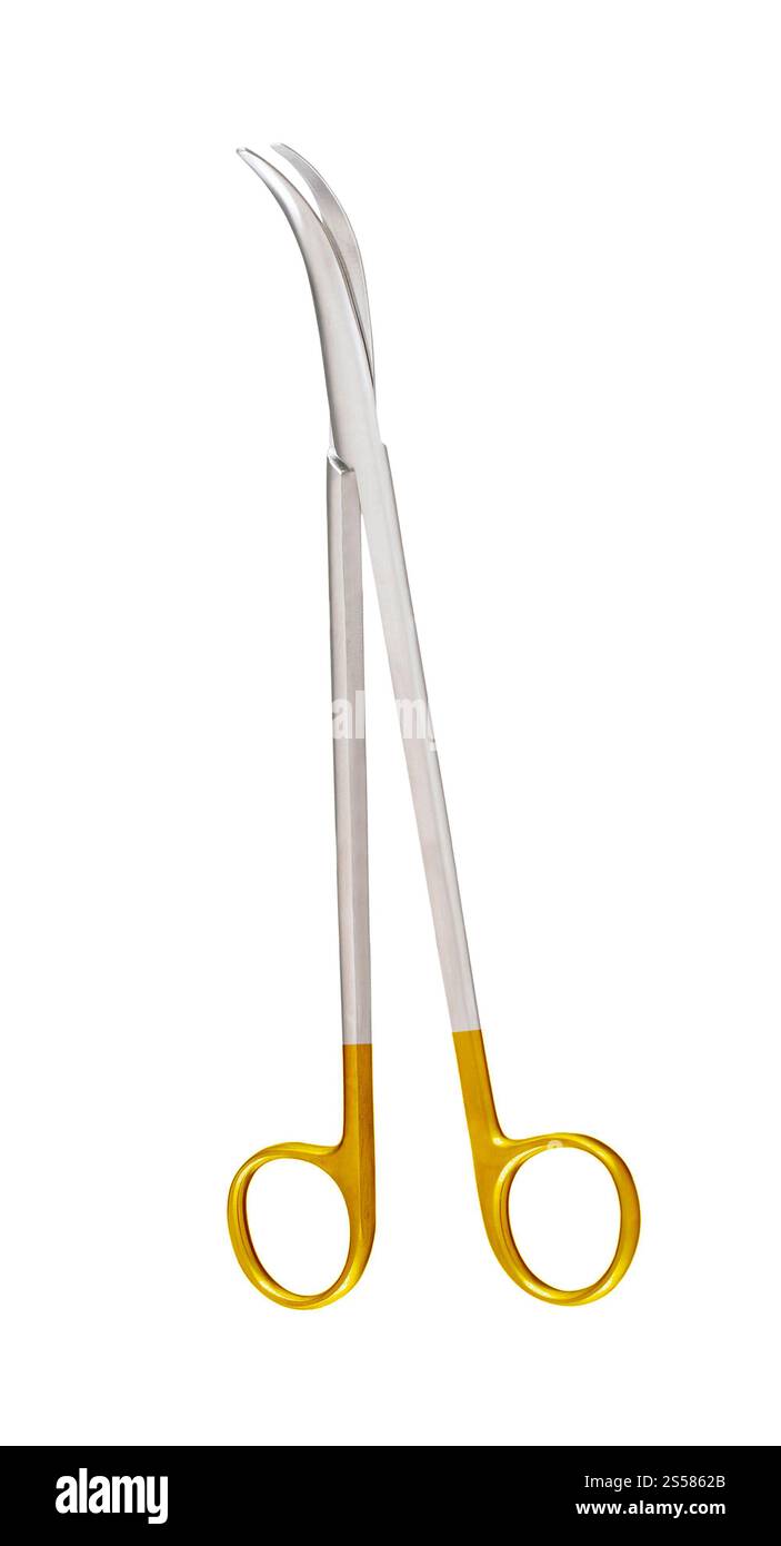 Forceps Medical Scissors on white background Stock Photo - Alamy