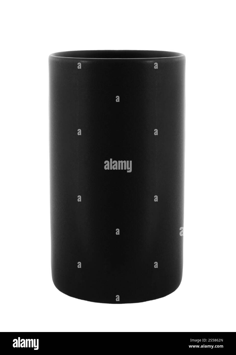 blank black plant pot isolated on white Stock Photo - Alamy