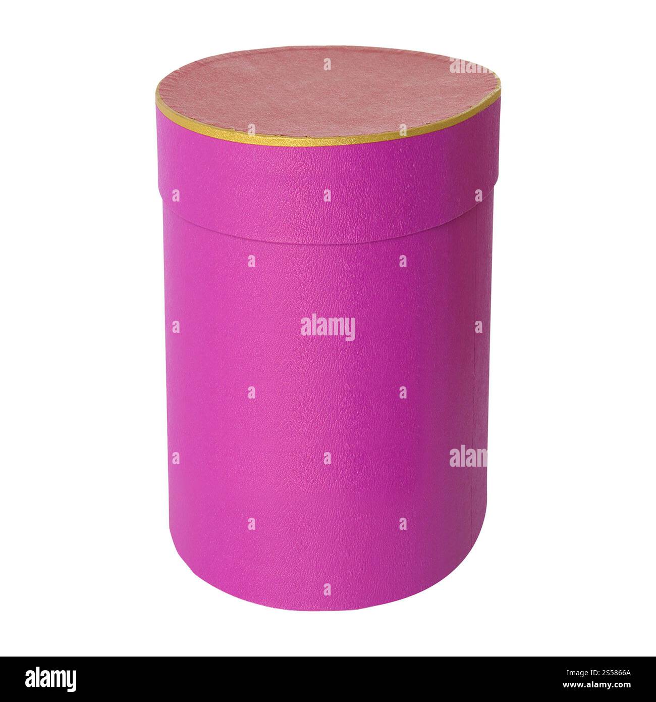 Round fancy box on a white background Stock Photo - Alamy