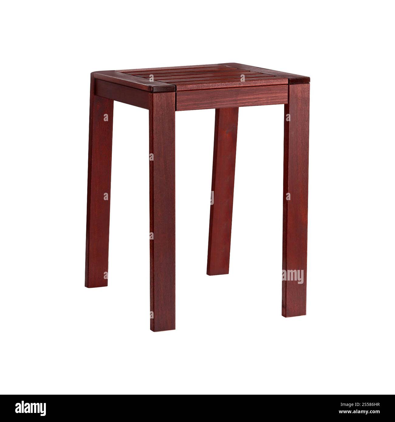 wooden stool isolated Stock Photo - Alamy