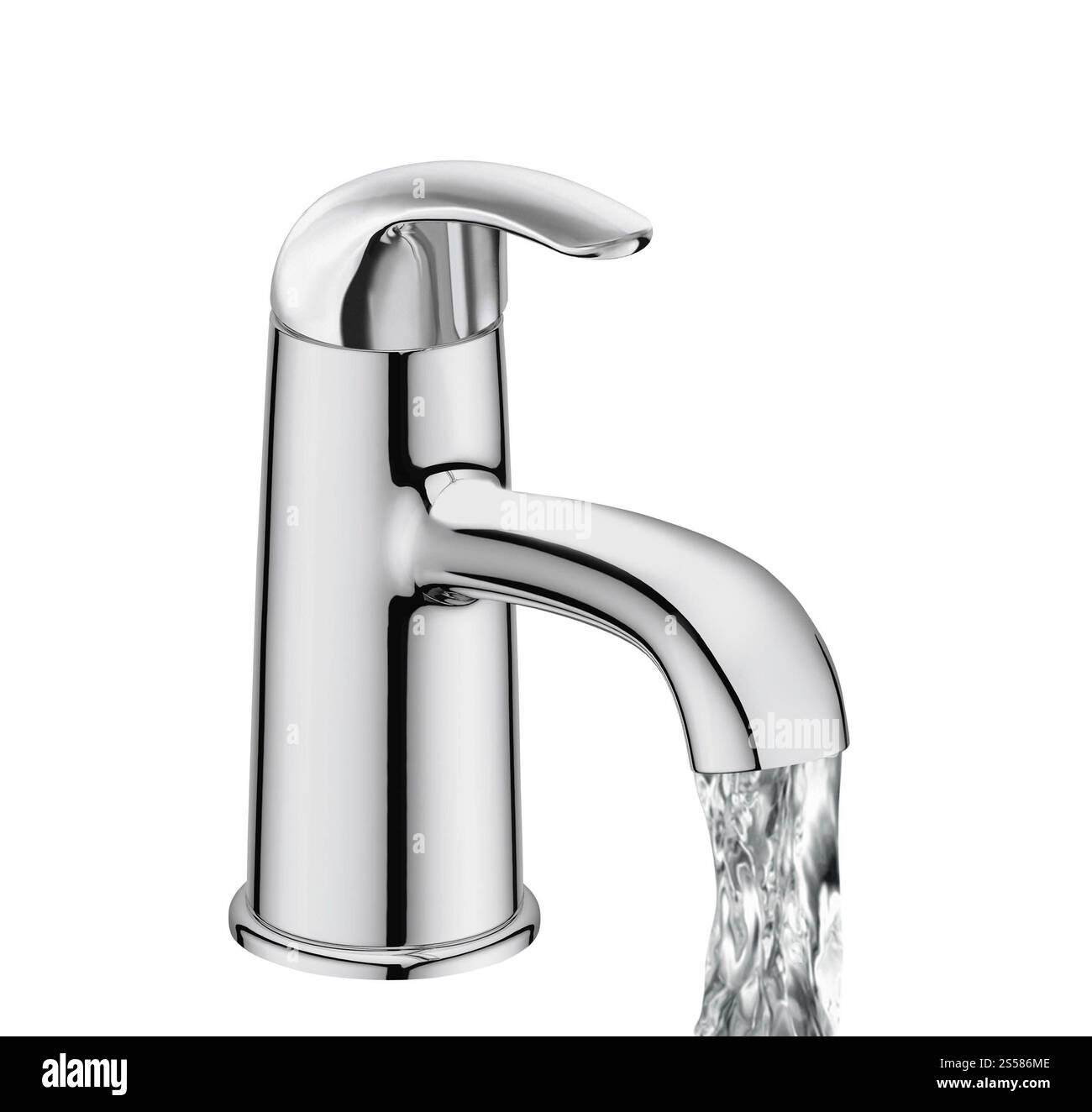 Chrome Water Faucet Isolated Stock Photo - Alamy