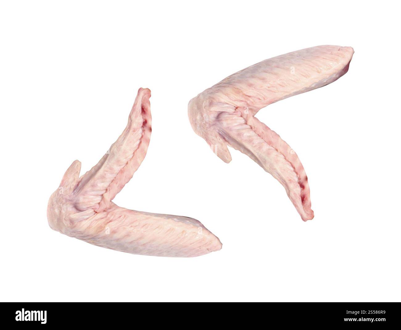 raw chicken wings isolated on white background Stock Photo - Alamy