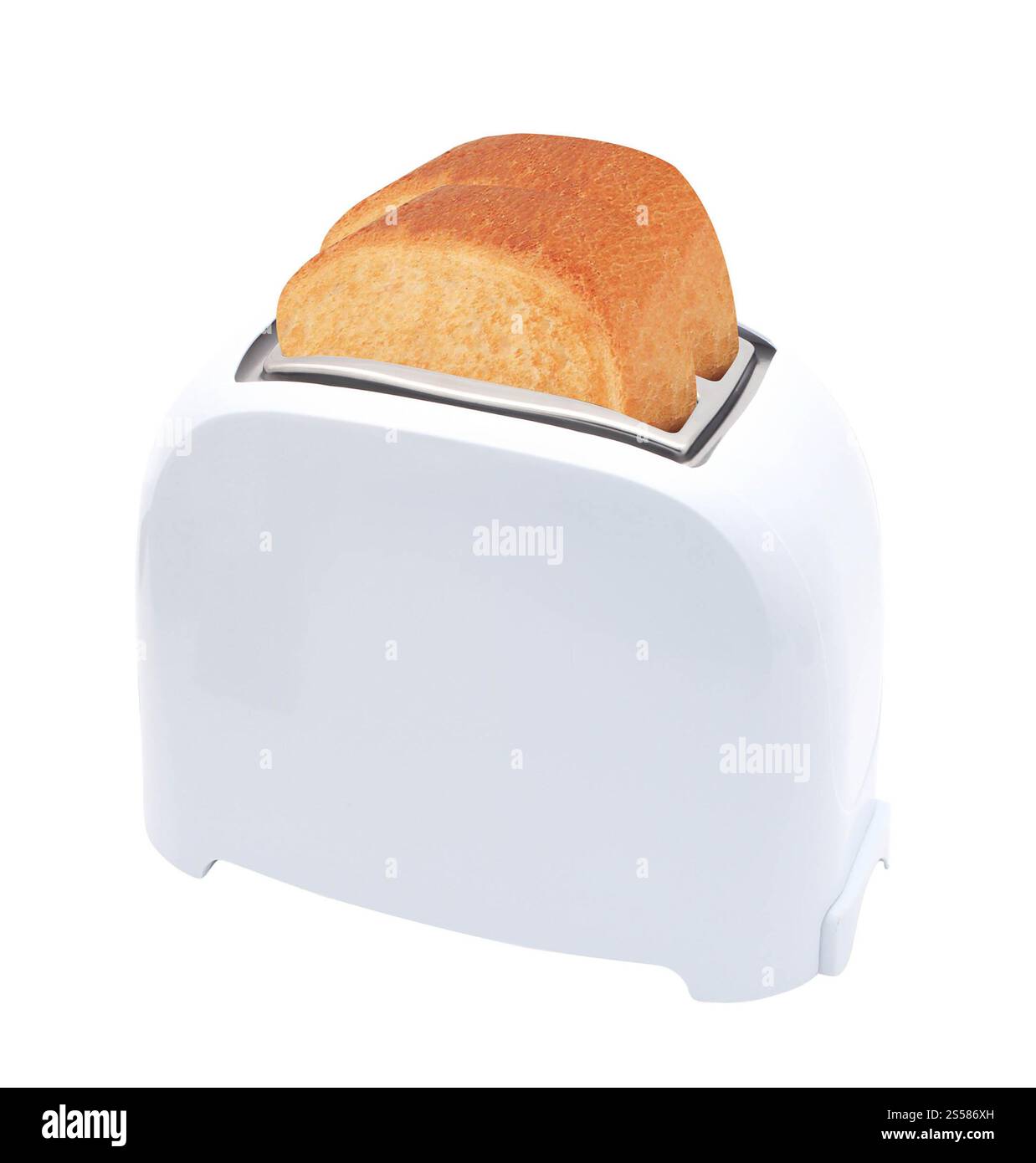 Toaster with bread isolated on white background Stock Photo - Alamy