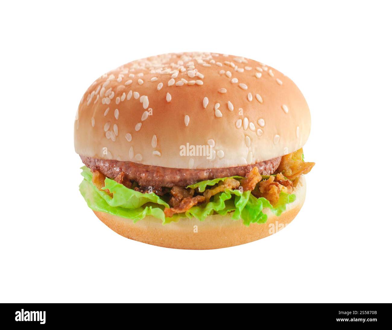 Food classic beef burger Cut Out Stock Images & Pictures - Alamy