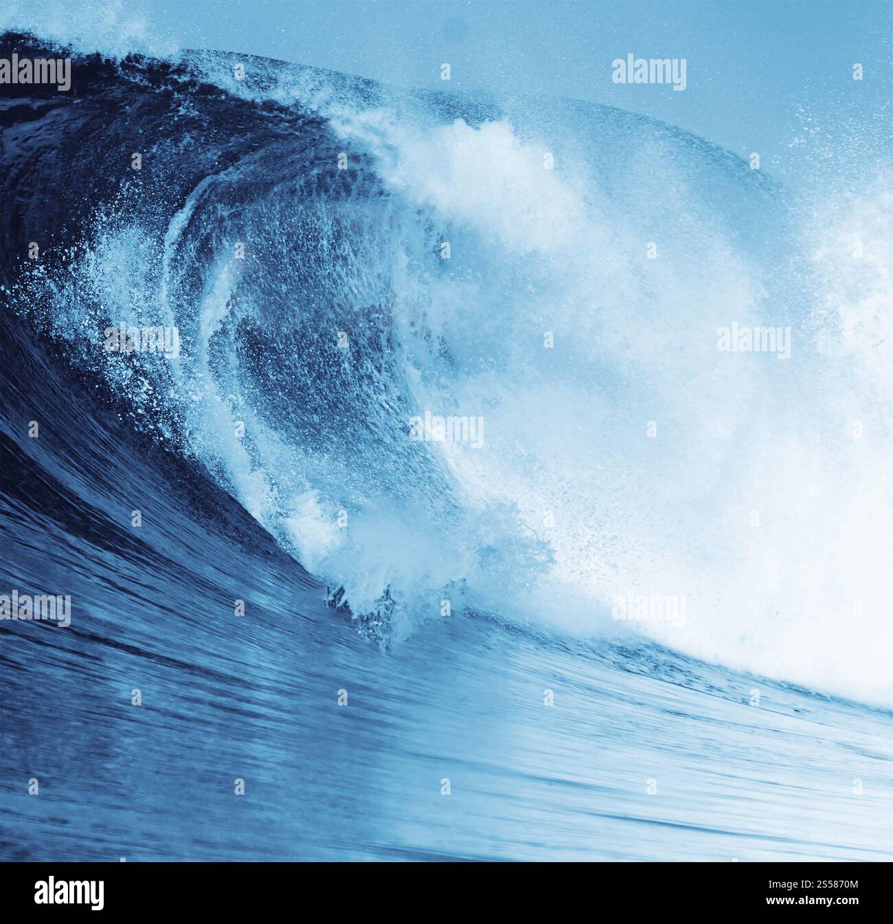 Blue Ocean Wave Stock Photo - Alamy