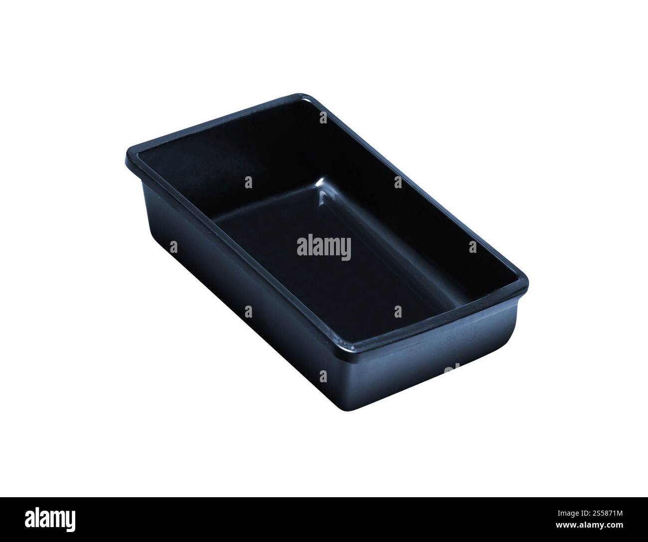 Blue plastic box isolated on white background Stock Photo - Alamy