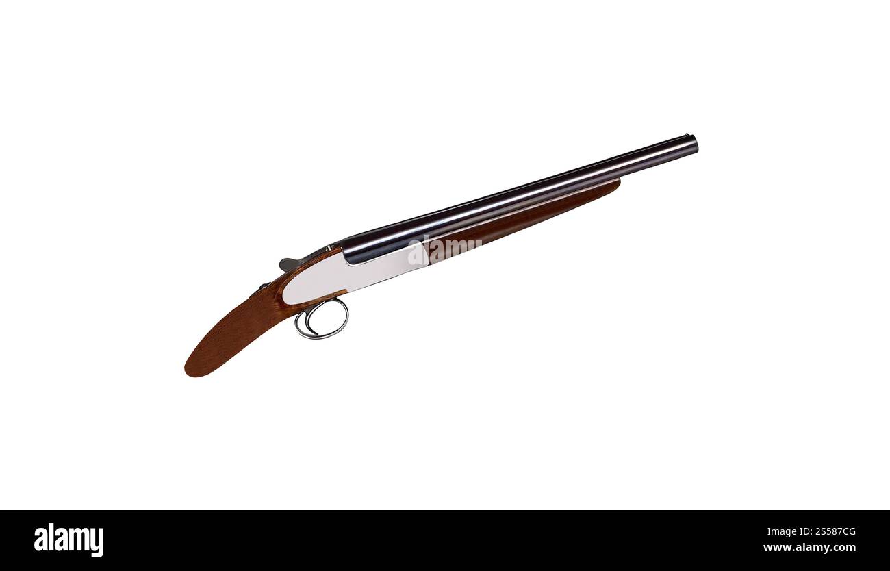 Lupara - a sawn-off shotgun isolated on white Stock Photo - Alamy