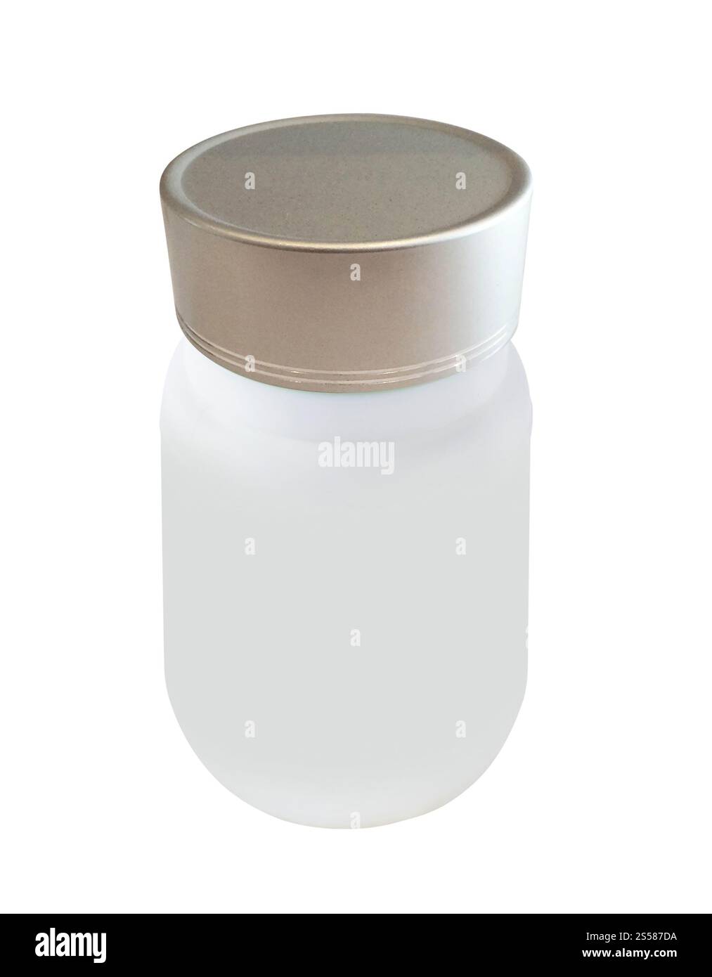 Round Shape Glass Canister isolated on white background Stock Photo - Alamy