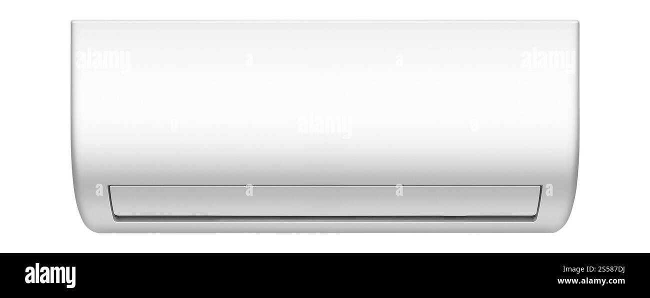 White color air conditioner machine isolated on white background Stock ...