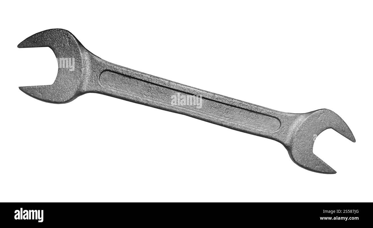Silver wrench on white hi-res stock photography and images - Alamy