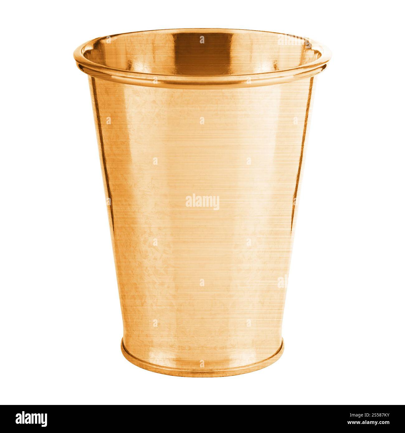 golden bucket isolated on white background Stock Photo - Alamy