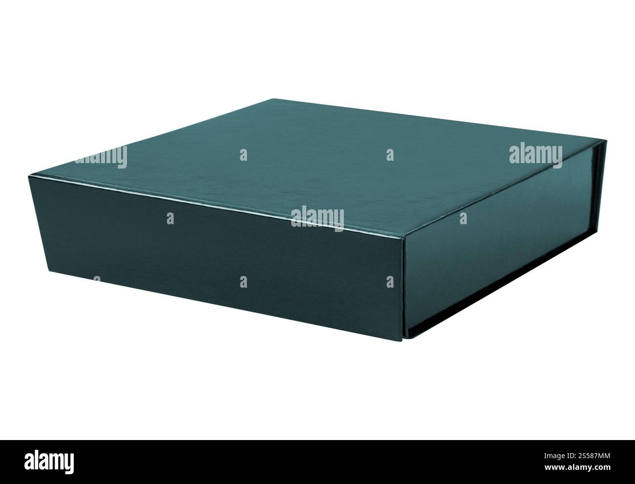 Black square carton box isolated on white background Stock Photo - Alamy