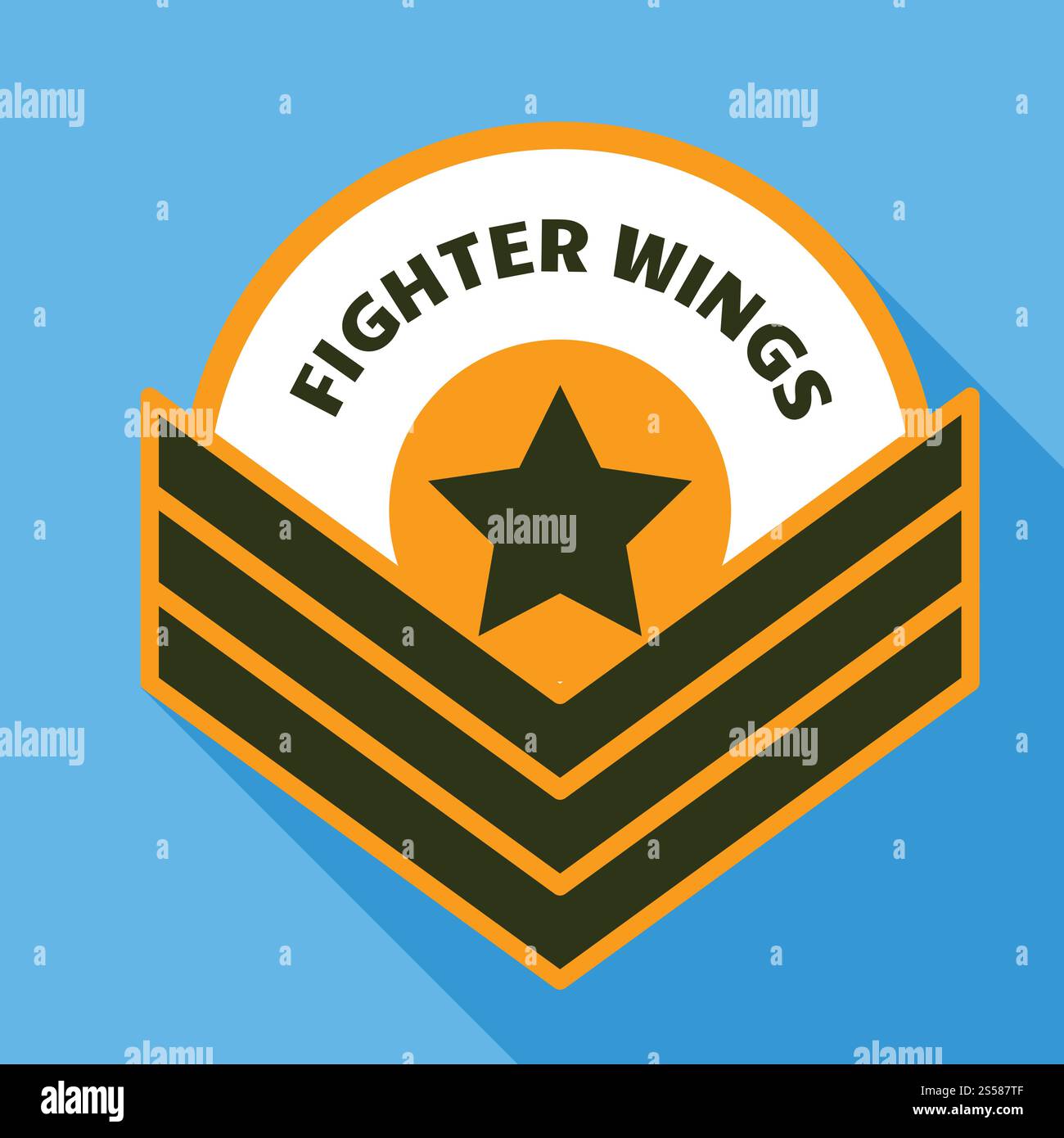 Air fighter wings logo. Flat illustration of air fighter wings vector ...
