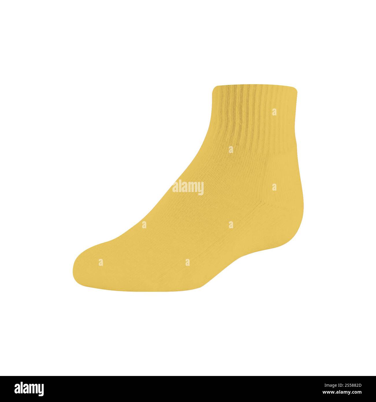 One yellow sock on pure white background Stock Photo - Alamy