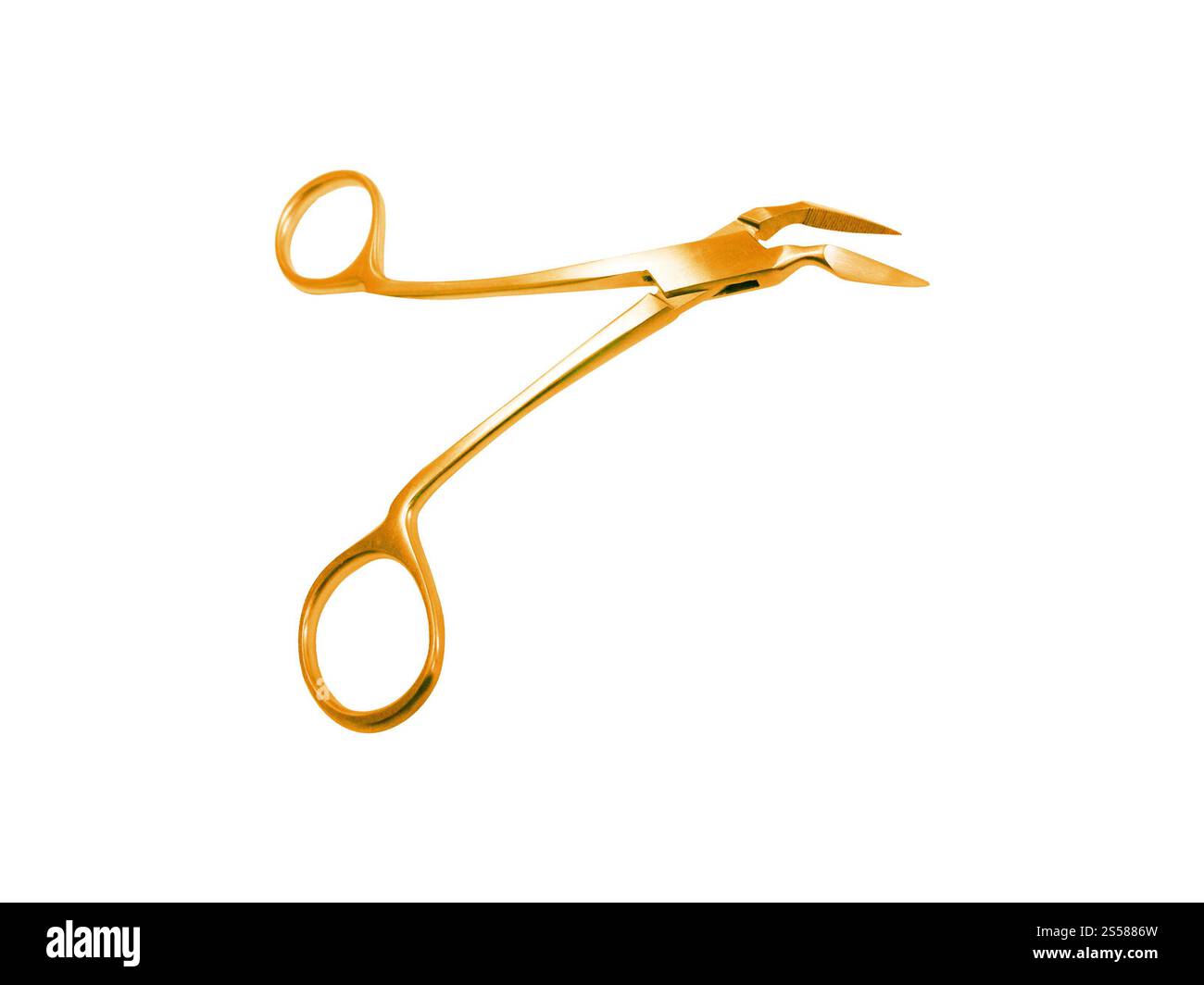 surgical clamps on a white background isolation Stock Photo - Alamy