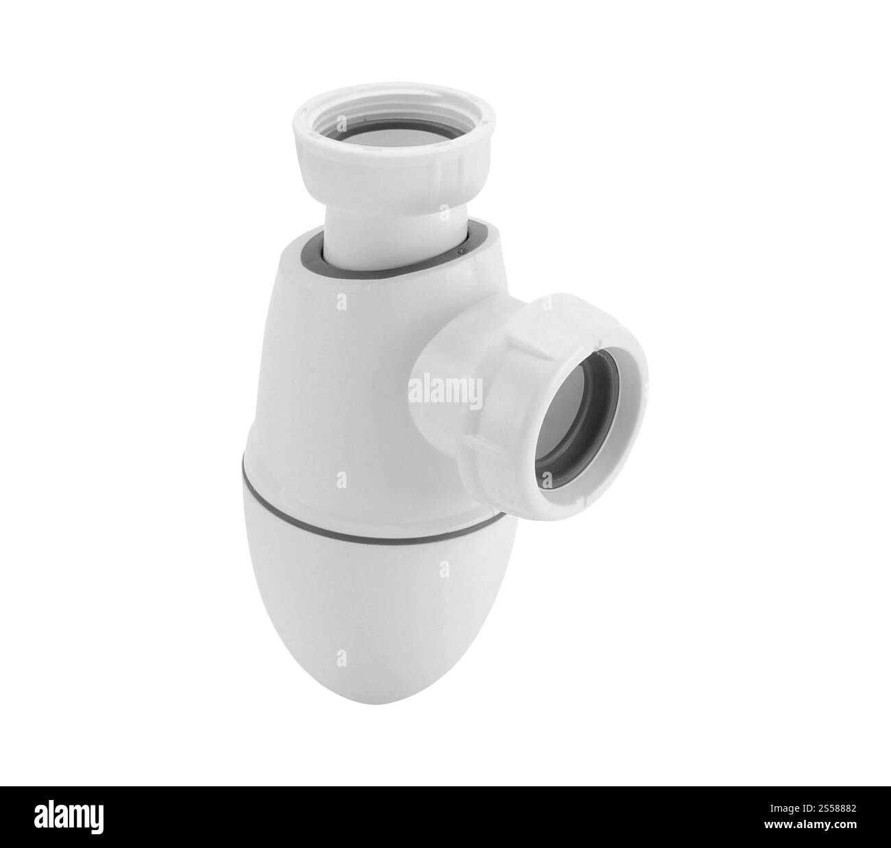 Plumbing water drainage installation Black and White Stock Photos ...