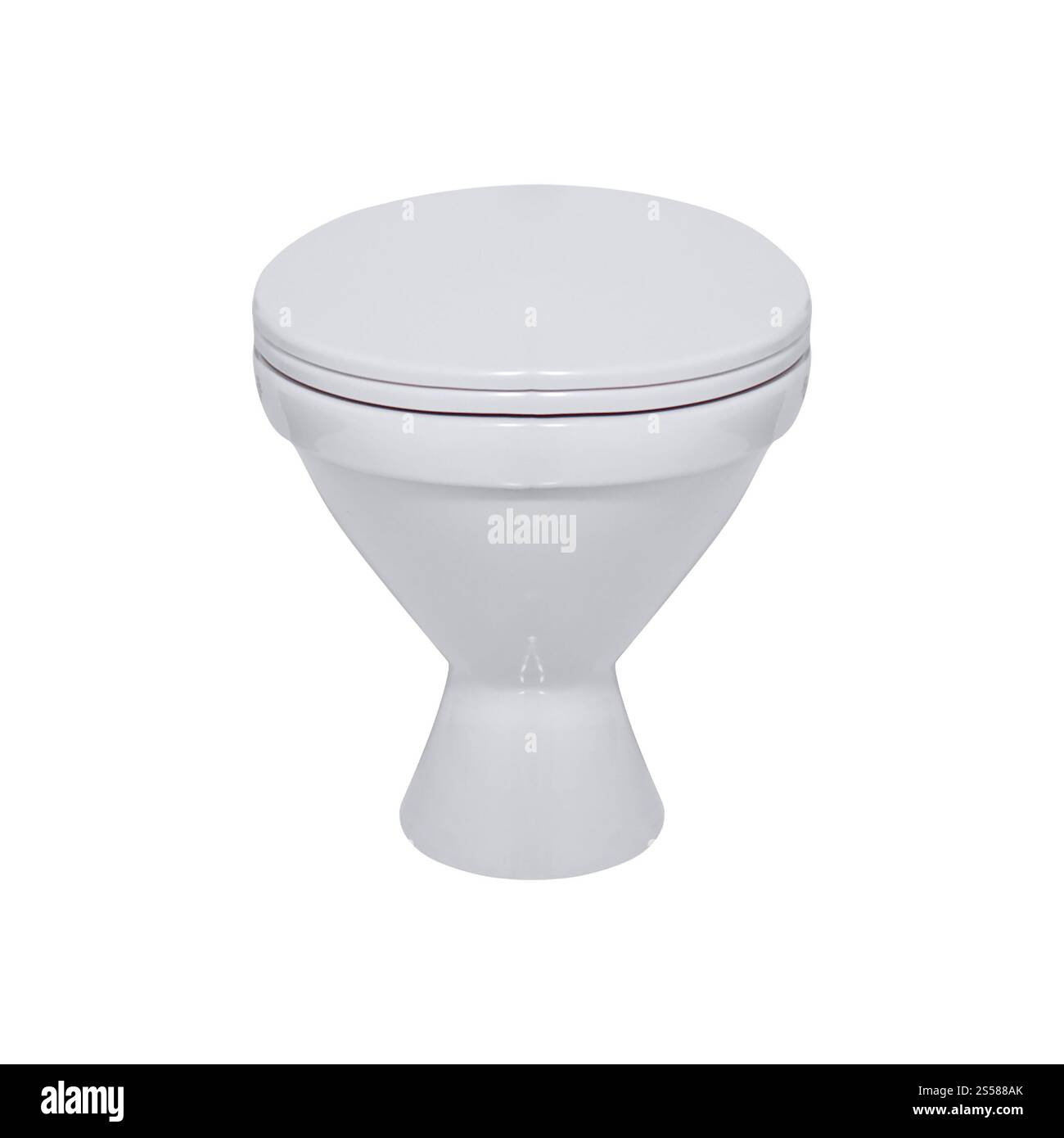 White ceramic toilet on white background Stock Photo - Alamy
