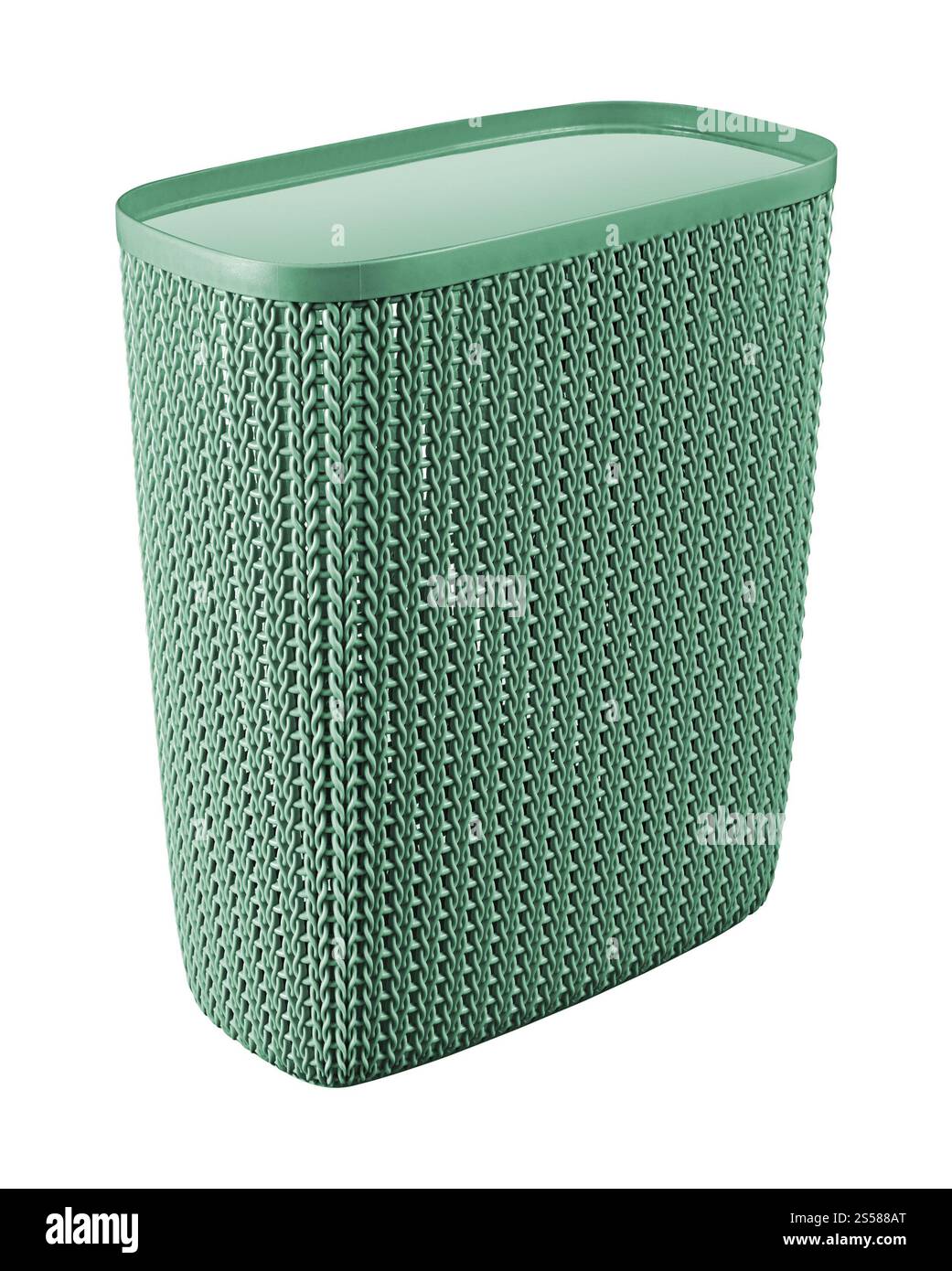Empty Laundry Basket isolate on white Stock Photo - Alamy