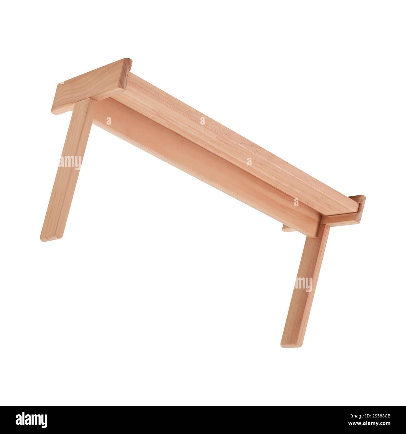 Wood bench isolated on white Stock Photo - Alamy